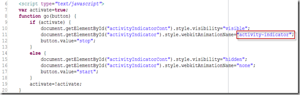 Fred Visticot blog: Activity indicator with WebKit CSS animation